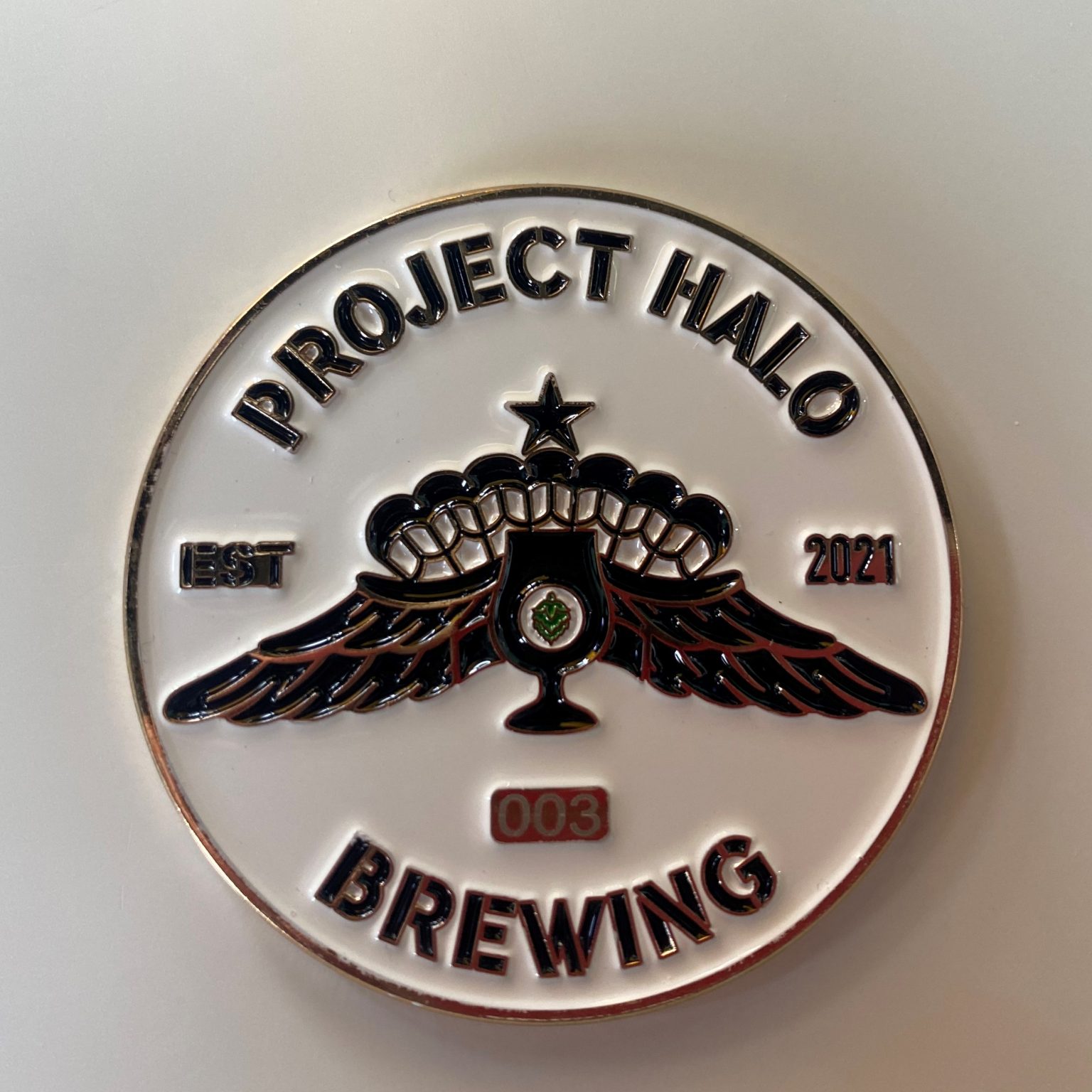Project Halo Brewery’s Disco Demon Triple Black IPA & Challenge Coin ...
